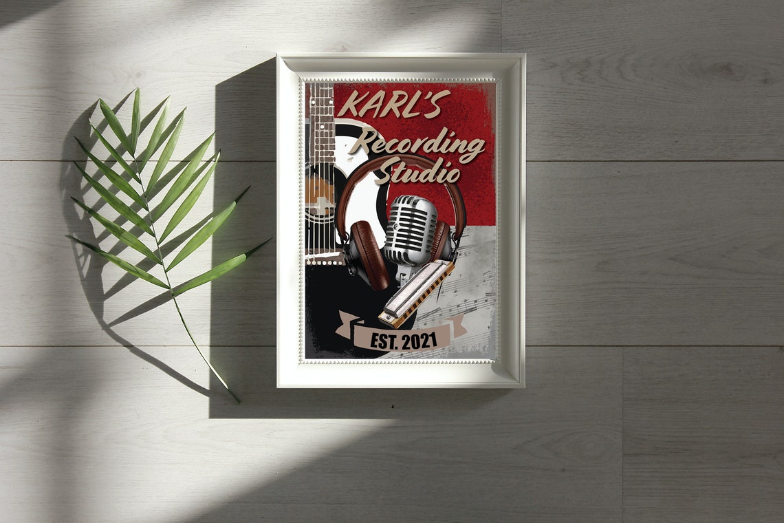 Custom Recording Studio Poster Music Art Music Print - Etsy