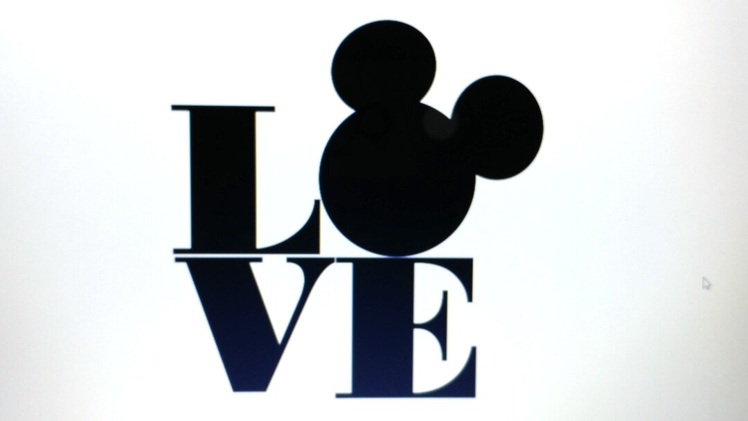 Mickey Mouse Love HTV Vinyl Iron on Decal, Mickey Mouse Ears, Disney - Etsy