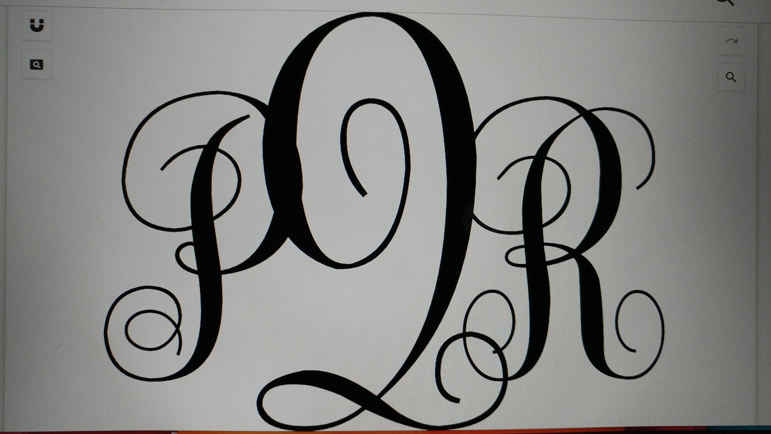 Personalized Script Interlocking Initials Monogram Vinyl Decal, Tumbler ...