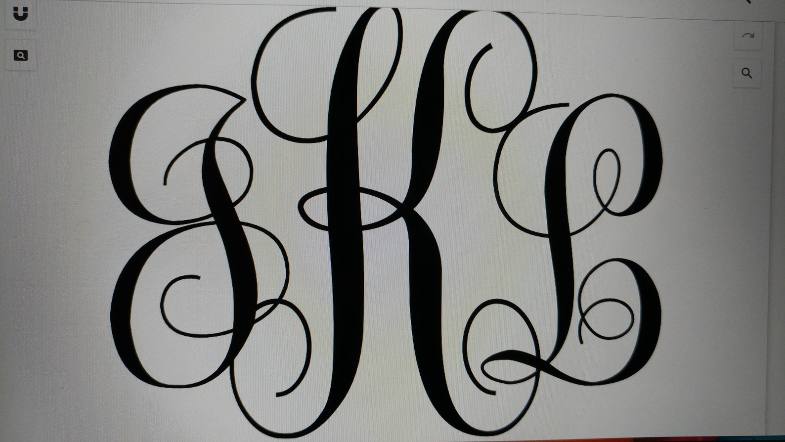 Personalized Script Interlocking Initials Monogram Vinyl Decal, Tumbler ...