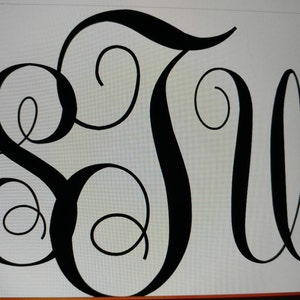 Personalized Script Interlocking Initials Monogram Vinyl Decal, Tumbler ...