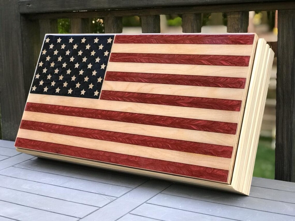 American US Flag Wall Mount Gun Case Storage RFID, Wallmount - Etsy