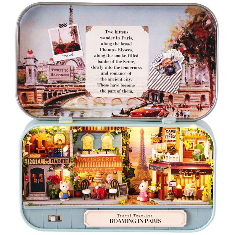 DIY Miniature Box Theatre Scene Roaming in Paris With - Etsy DIY Miniature Box Theatre Scene Roaming in Paris With - Etsy