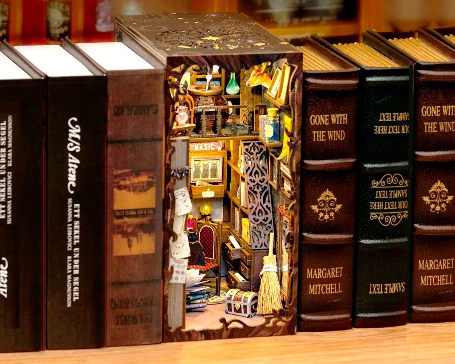 Book Nook Shelf Insert Magic Pharmacist With LED Light for - Etsy