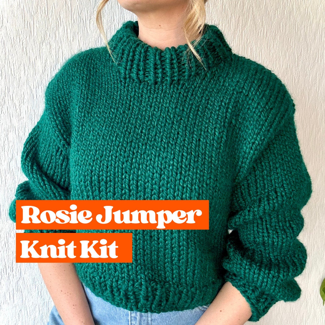 The Rosie Jumper Knit Kit, Easy Jumper Knitting Kit, Knit Your Own ...