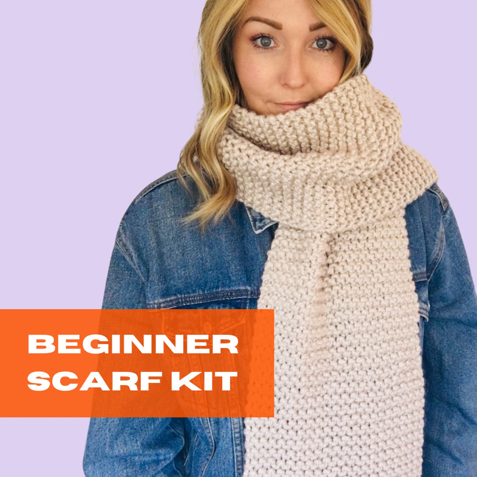 Beginner Scarf Kit Learn to Knit Kit Create Your Own Knit - Etsy