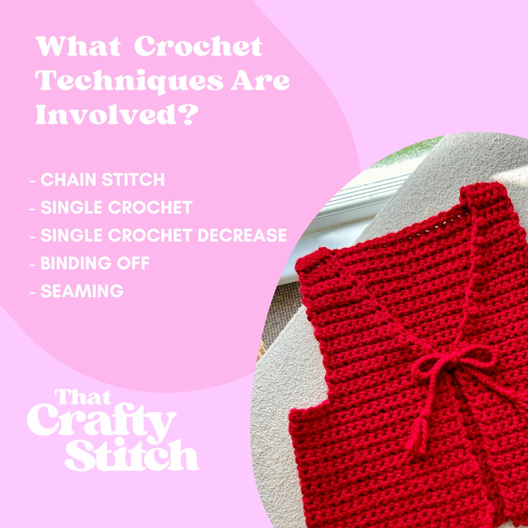 Crochet Kit - Crochet Tie Front Top Kit | Make Your Own Crochet Tie ...