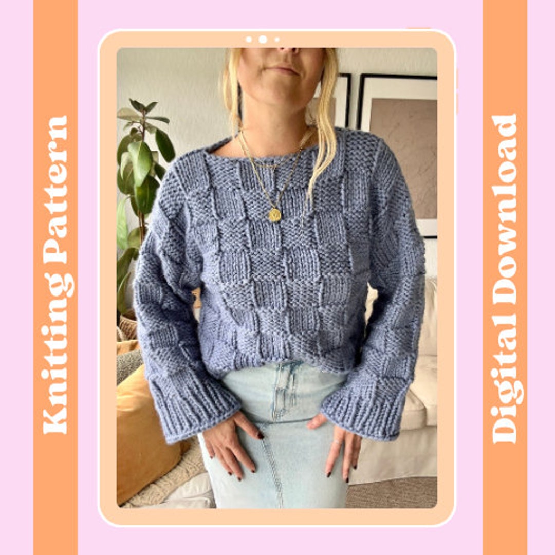 Digital Knitting Pattern - the Sharon Jumper, Knitting Pattern ...