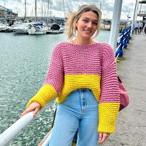 Beginner Jumper Digital Knitting Pattern, Easy Sweater Knitting Pattern ...