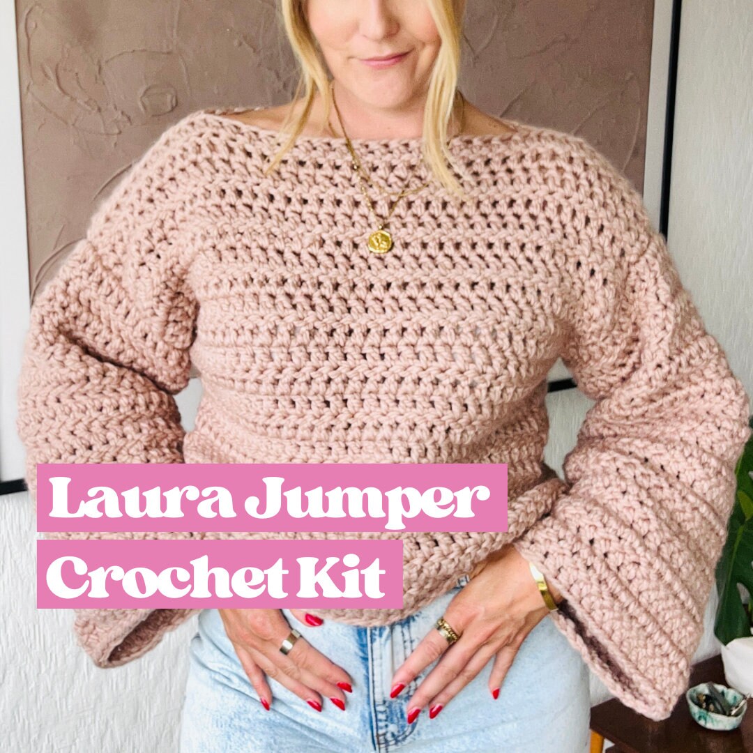 Crochet Kit - Chunky Crochet Jumper Kit | Make Your Own Crochet Jumper ...