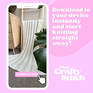 Knitting Pattern - Weighted Chunky Blanket, Digital Knitting Pattern, Beginner Friendly, Blanket ...