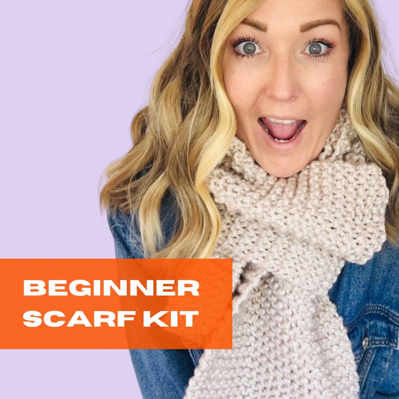 Beginner Scarf Kit Learn to Knit Kit Create Your Own Knit - Etsy