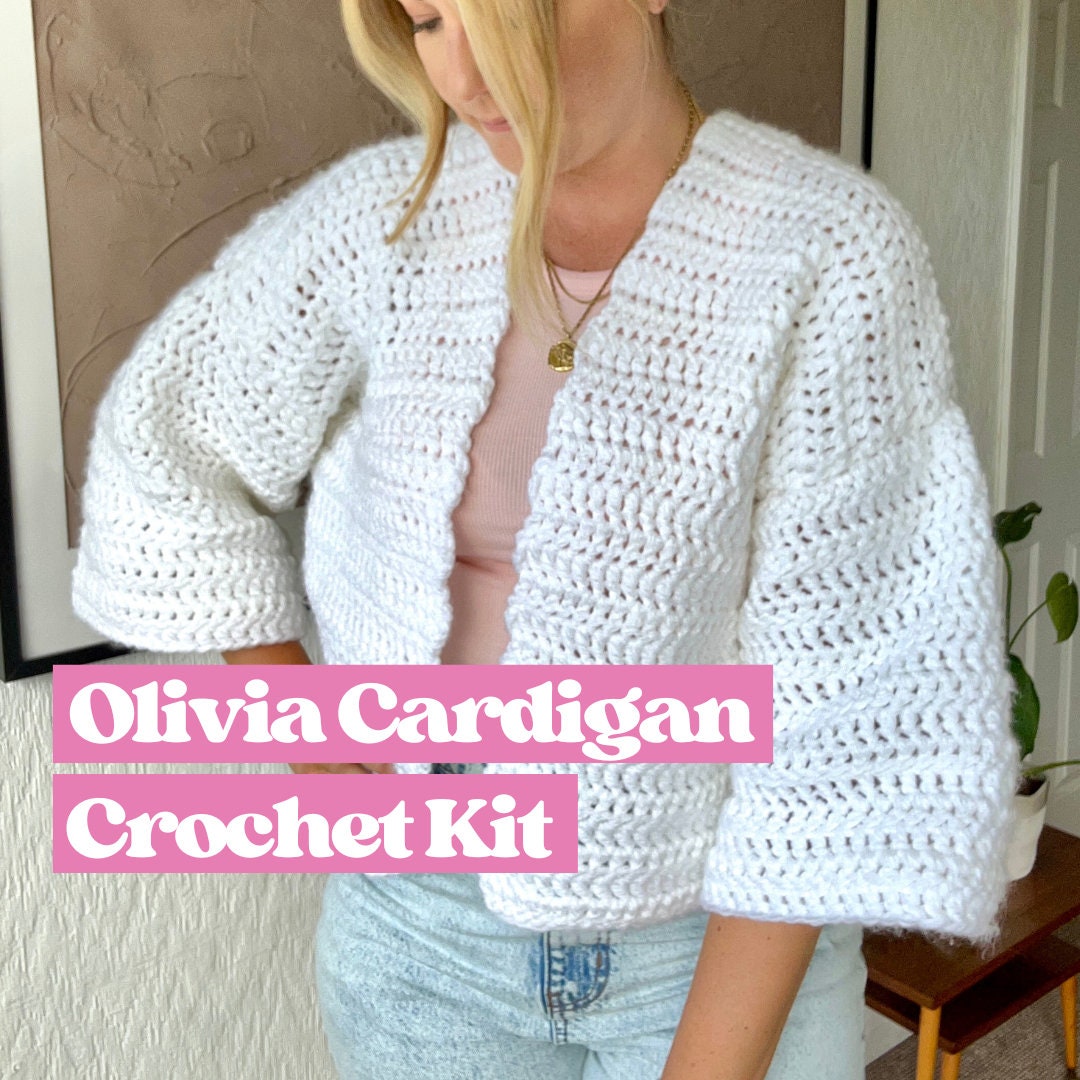 Crochet Kit - Crochet Cardigan Kit | Make Your Own Crochet Cardigan ...