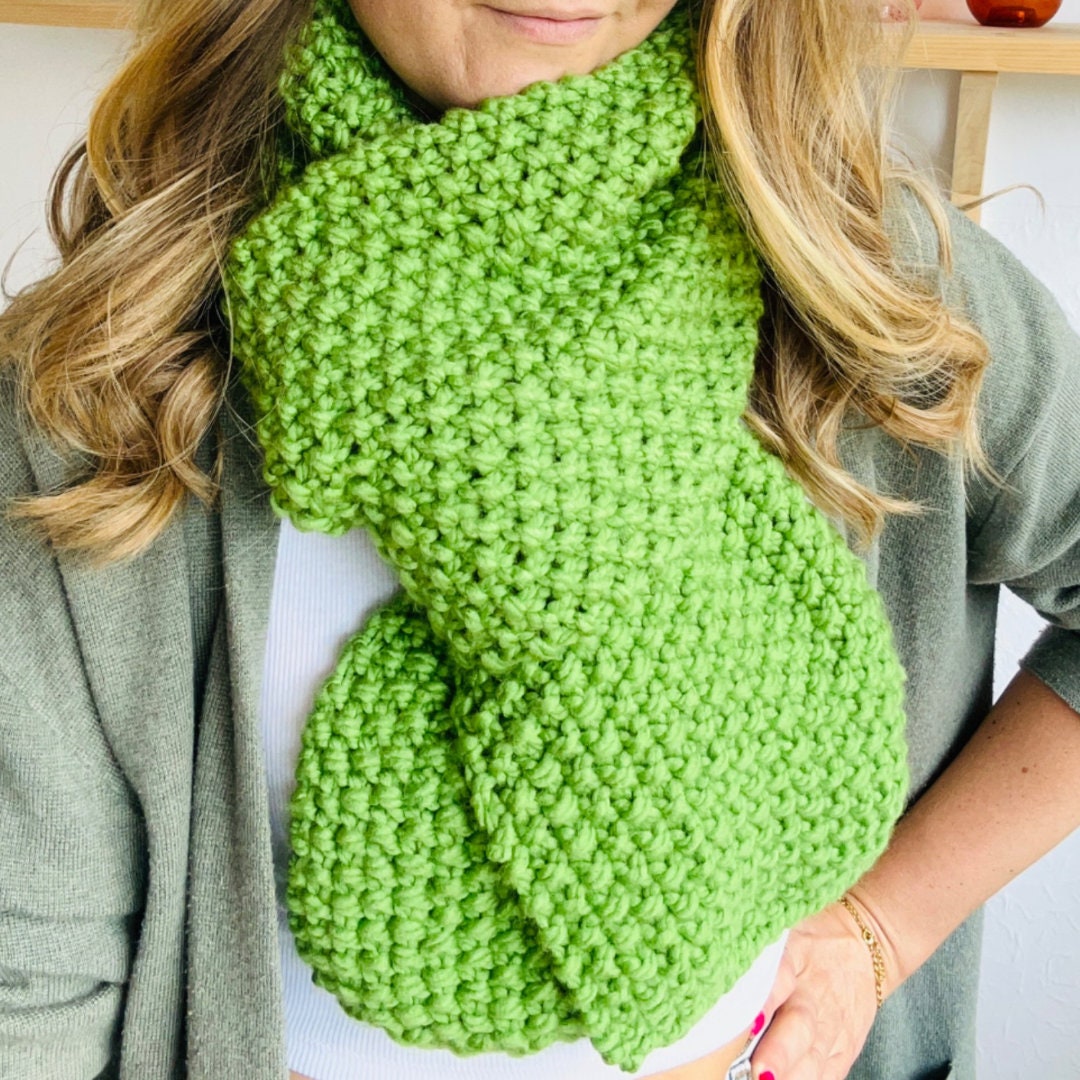 Beginner Scarf Pattern, Digital Scarf Knitting Pattern, Learn to Knit ...
