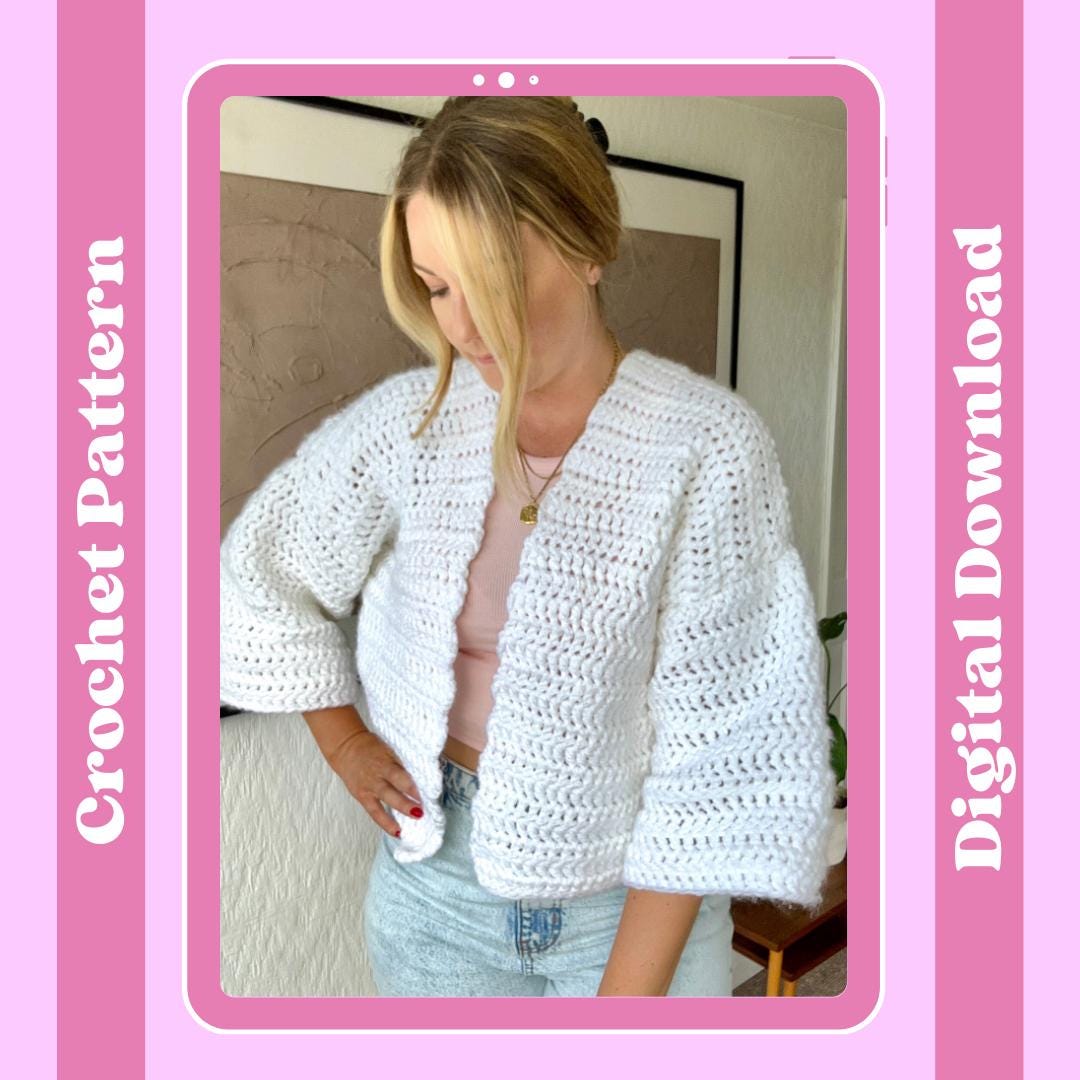 Crochet Pattern - Chunky Cardigan | Make Your Own Crochet Boho Cardi ...