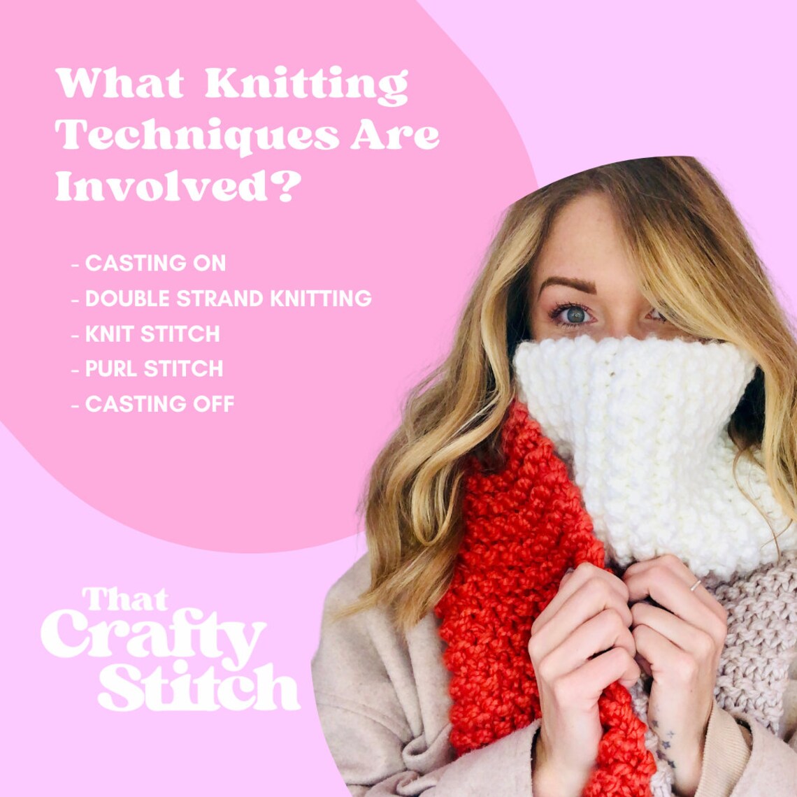 Knitting Pattern - Triple Colour Scarf, Digital Scarf Knitting Pattern ...