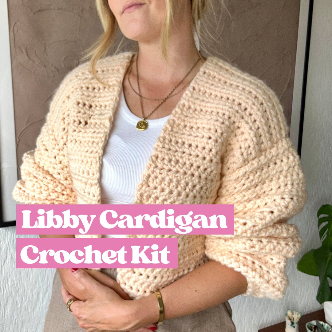 Crochet Kit - Chunky Crochet Cardigan Kit | Make Your Own Cardigan ...