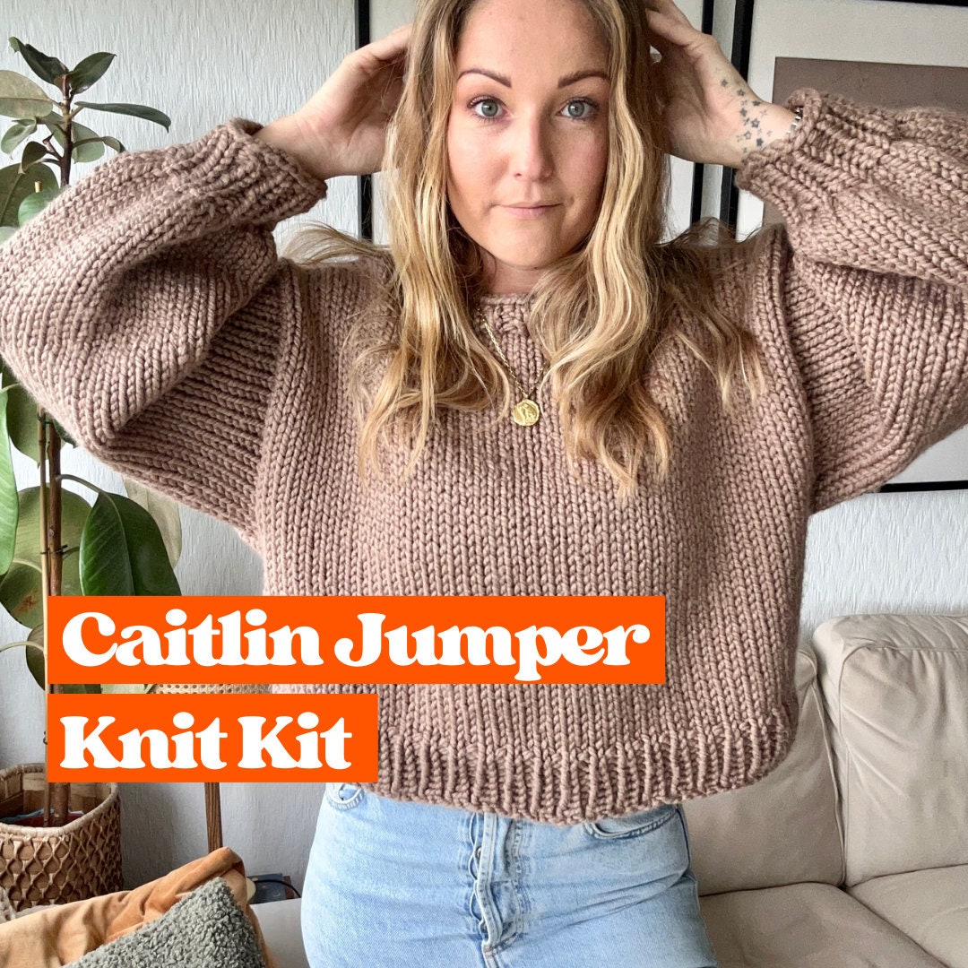 Chunky Jumper Knitting Kit, Beginner Friendly Jumper Knitting Kit, Knit ...