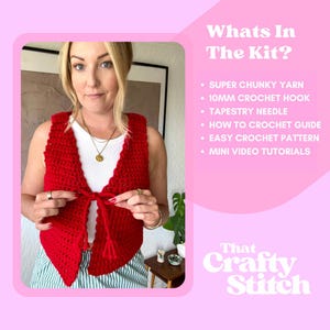 Crochet Kit - Crochet Tie Front Top Kit | Make Your Own Crochet Tie ...