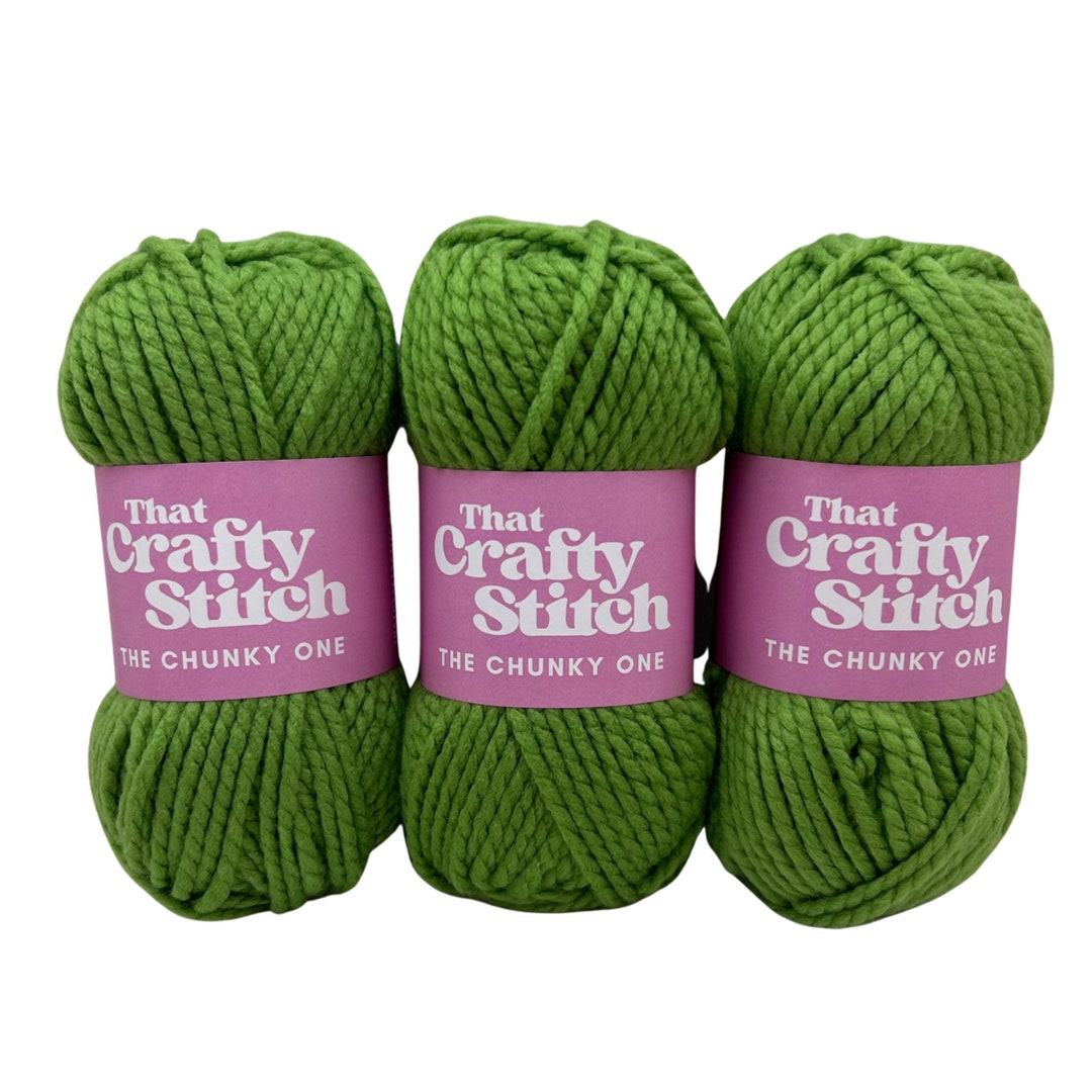 Grass Green Super Chunky Yarn, Green Chunky Yarn, 100% Acrylic ...