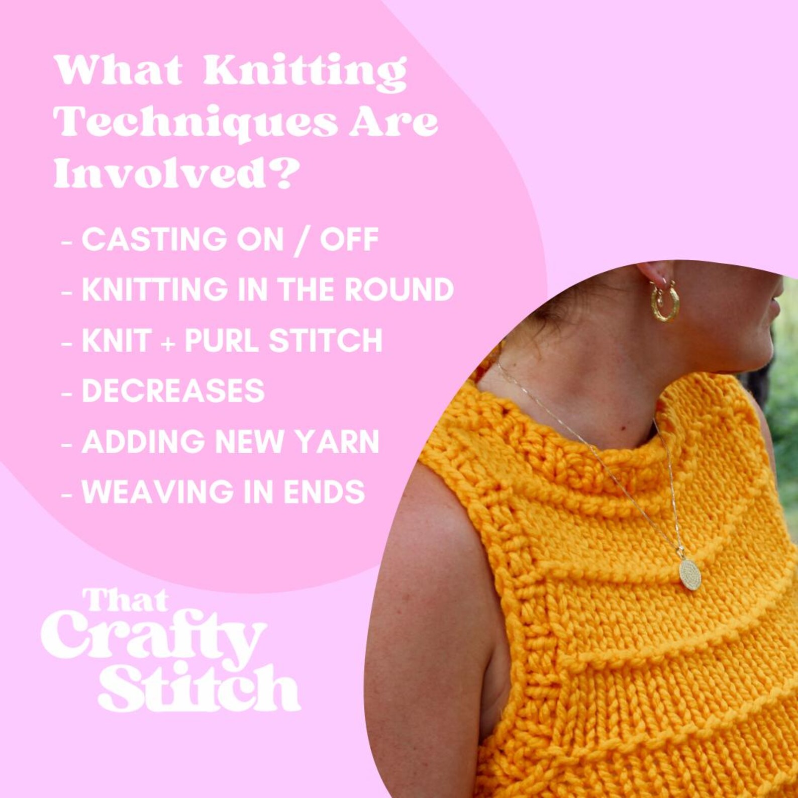 The Ella Vest Knitting Kit, Complete DIY Knitting Kit, Intermediate ...
