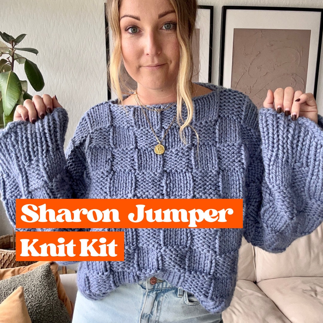 Knitting Kit - Chunky Textured Jumper, Beginner Friendly Jumper Kit ...