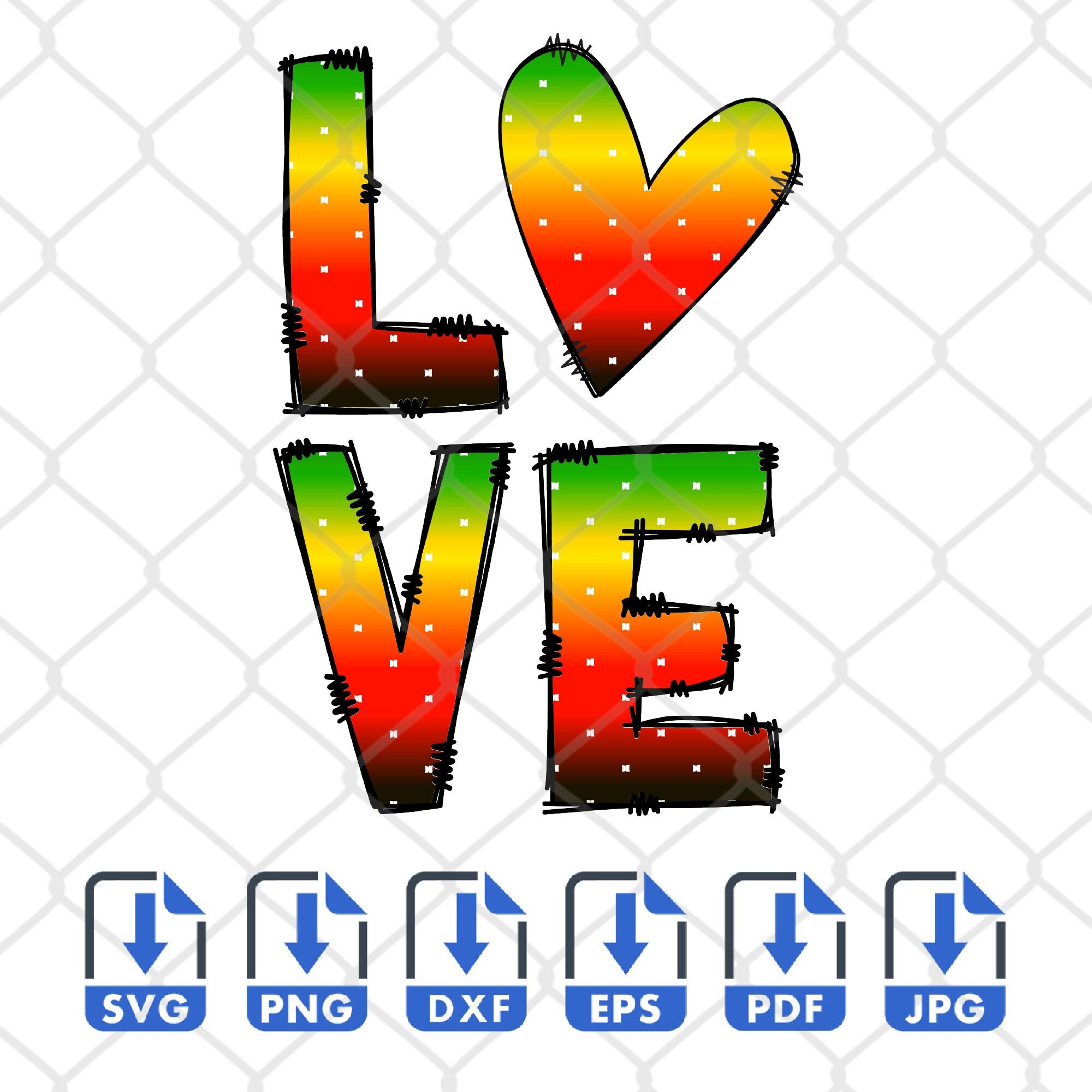 Colorful SVG, Png, Eps, Dxf, Pdf, Digital Cut File, Circut Maker ...