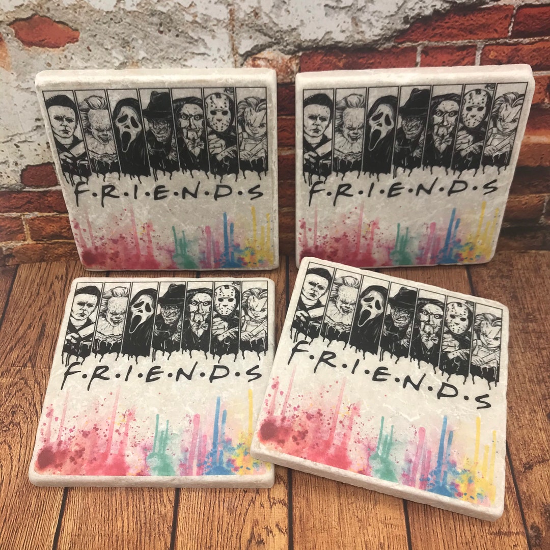 Friends Horror Cult Natural Stone Coasters - Etsy