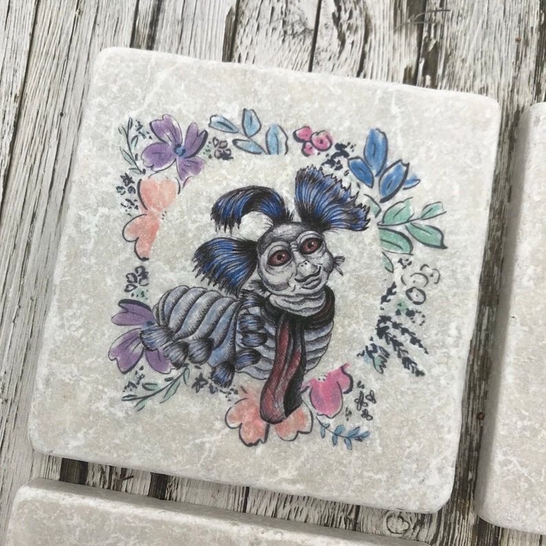 Watercolour Labyrinth Natural Stone Coasters Ludo Hoggle Movie - Etsy UK
