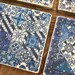 Moroccan Blue Ornament Natural Stone Coasters - Etsy