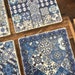 Moroccan Blue Ornament Natural Stone Coasters - Etsy