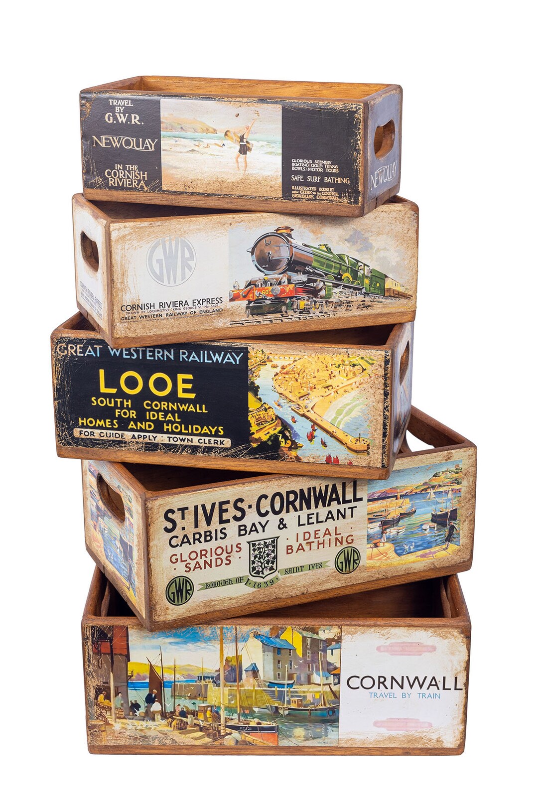 Set of 5 Shellfish Nesting Boxes Cornwall - Etsy