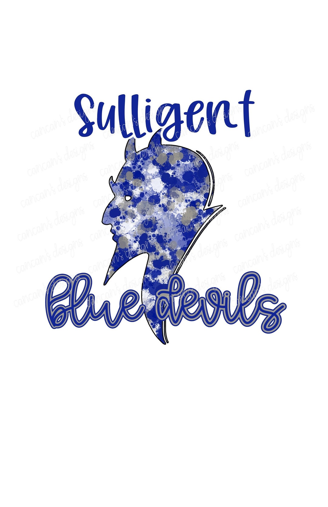 Sublimation Design, Digital Download PNG File. Royal and Gray Splatter ...