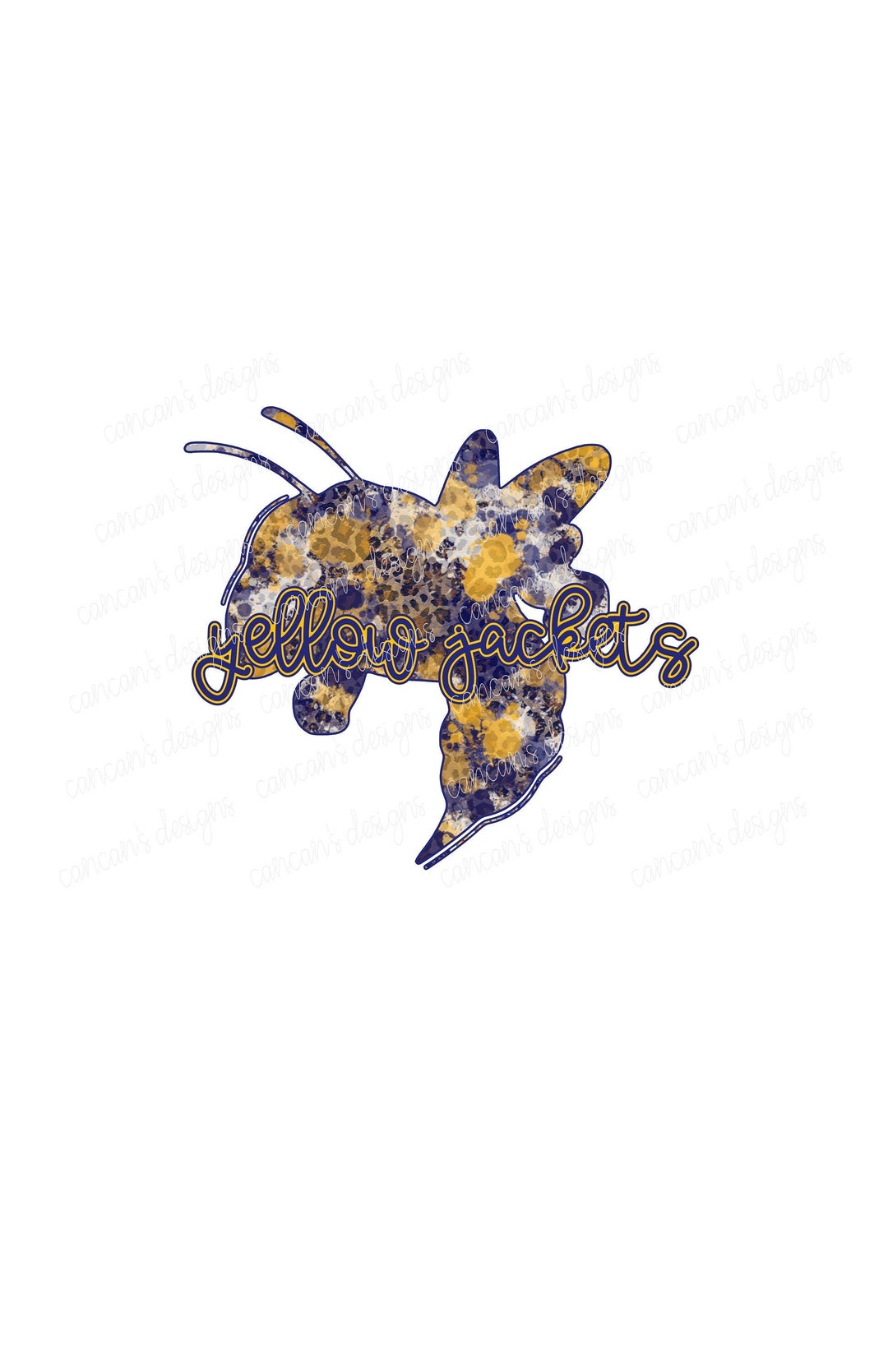 Sublimation Design, Digital Download PNG File. Navy and Yellow Splatter ...