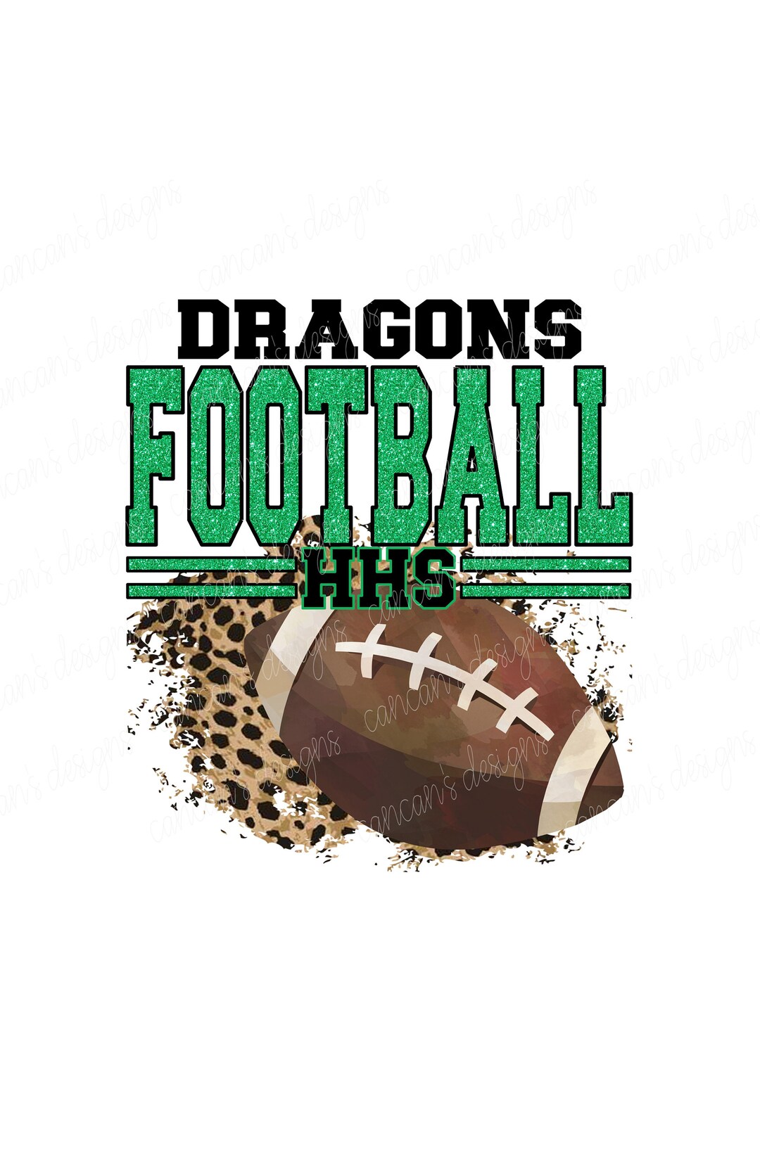 Sublimation Design, Digital Download PNG File. Green and Black Football ...