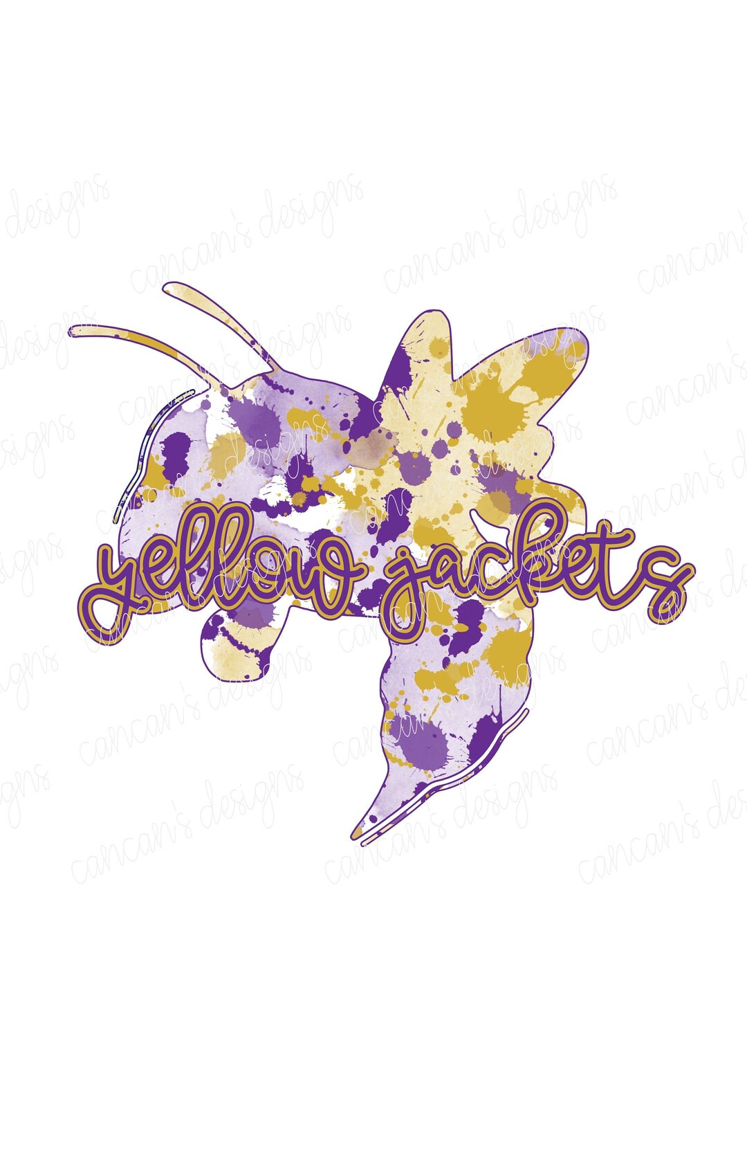 Sublimation Design, Digital Download PNG File. Purple and Yellow ...