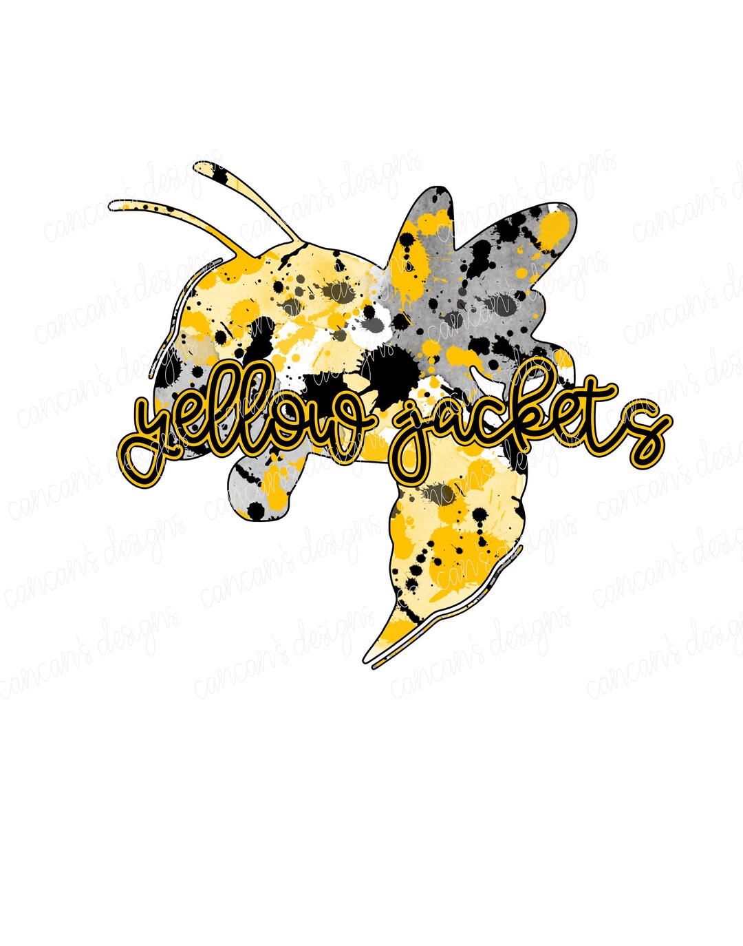 Sublimation Design, Digital Download PNG File. Black and Yellow ...