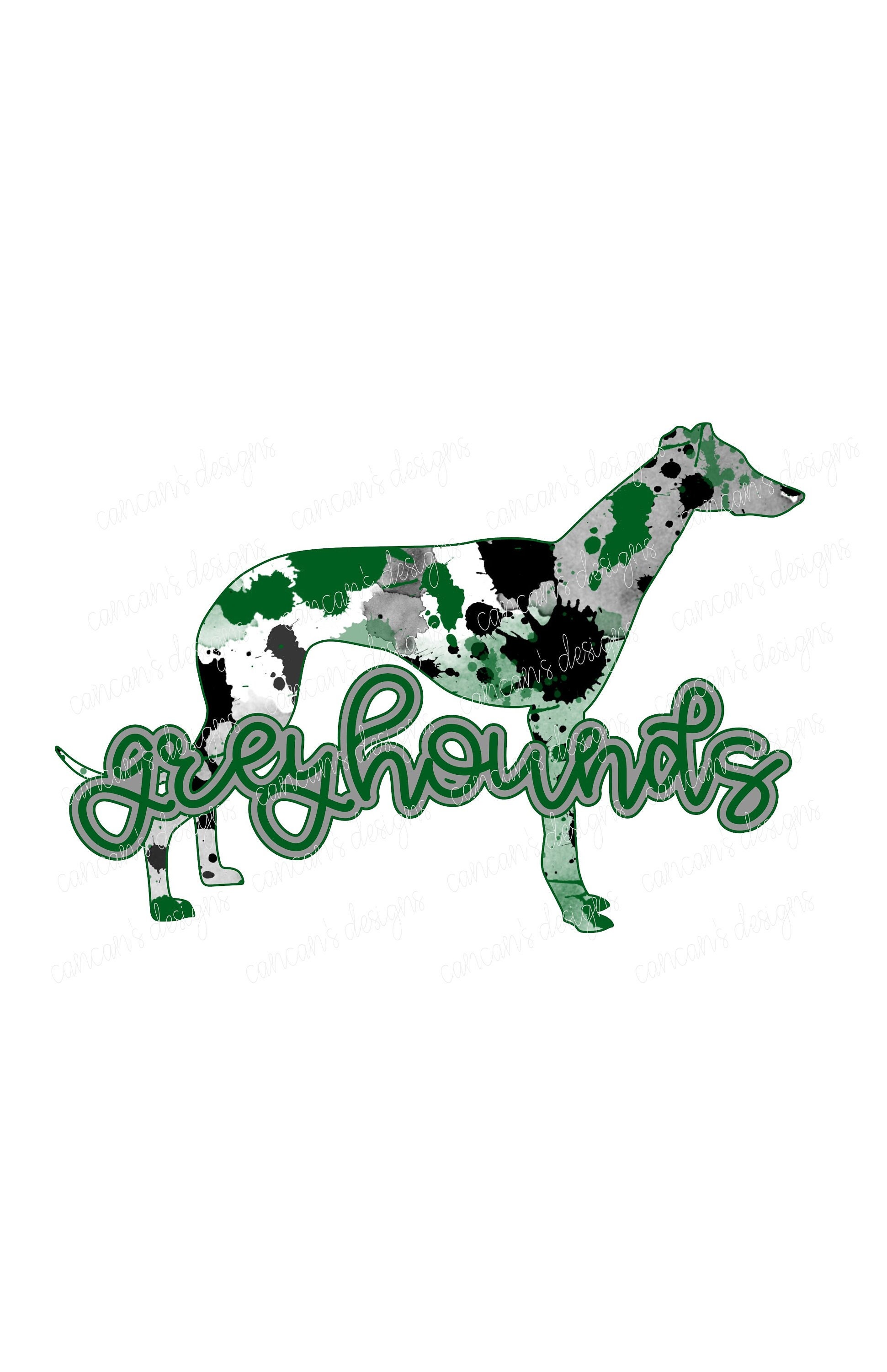 Sublimation Design, Digital Download PNG File. Green, Black, and White ...