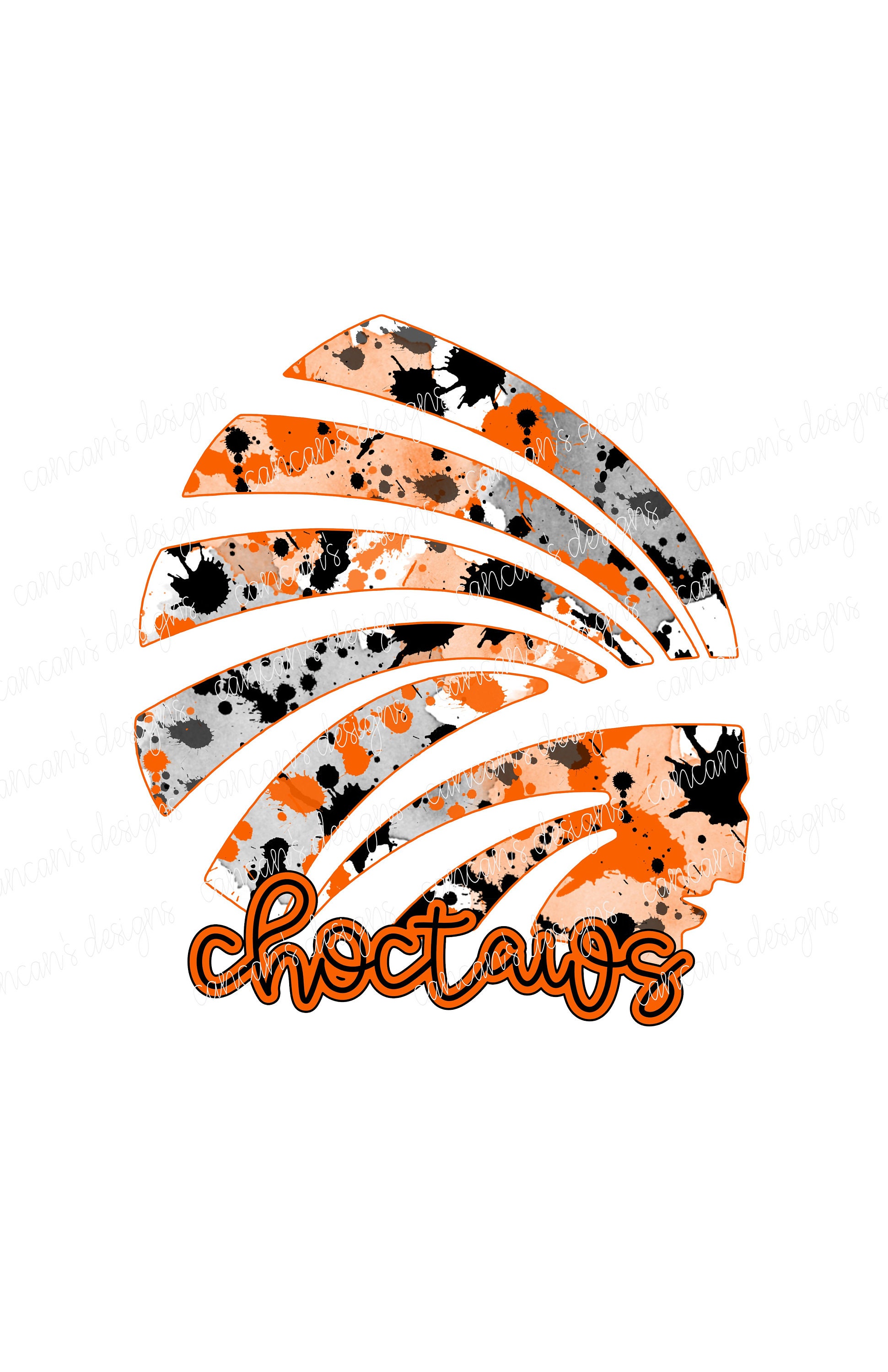 Sublimation Design, Digital Download PNG File. Orange and Black ...