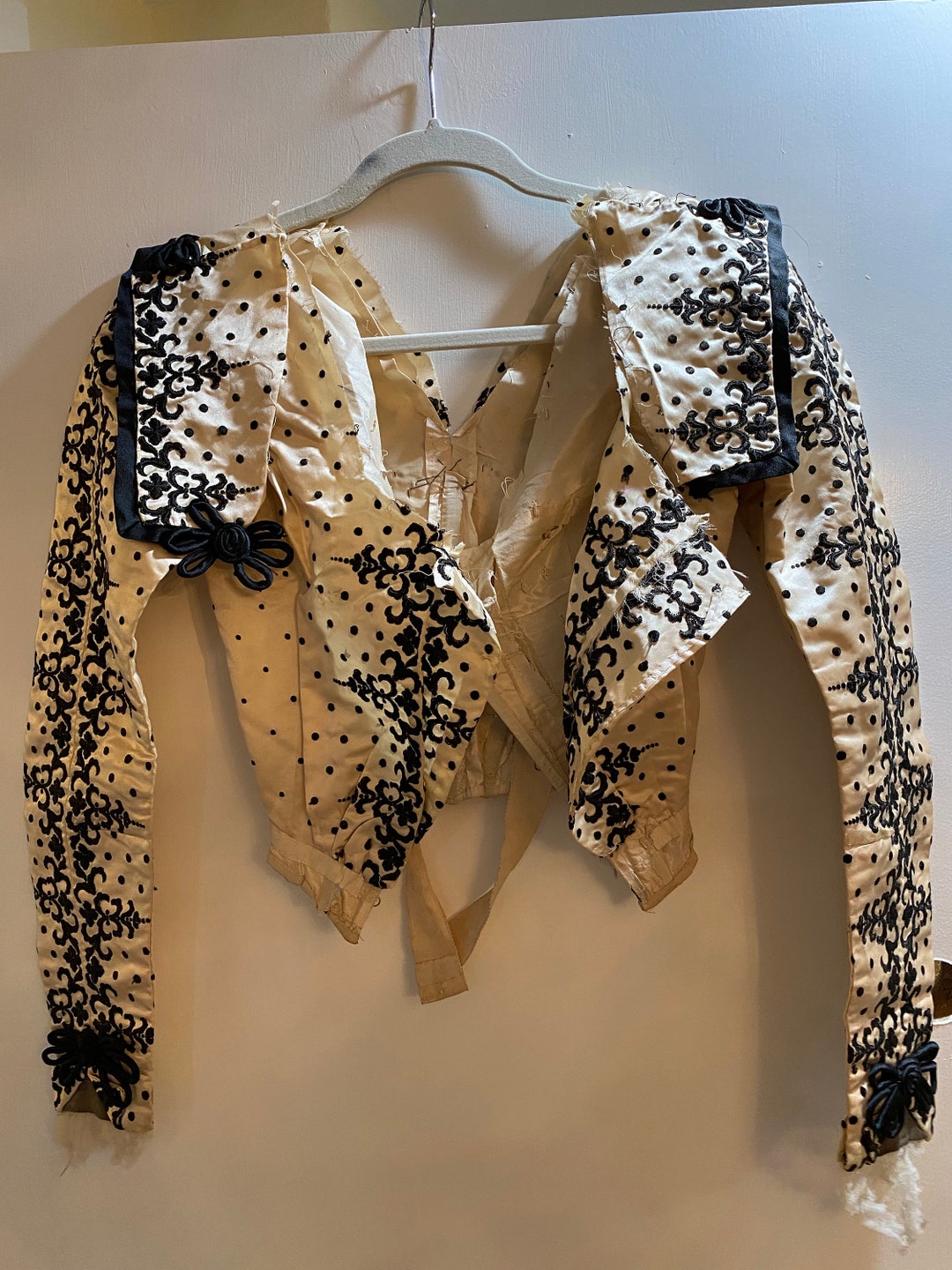 Elegant, Victorian Top Silk With Cut Velvet - Etsy
