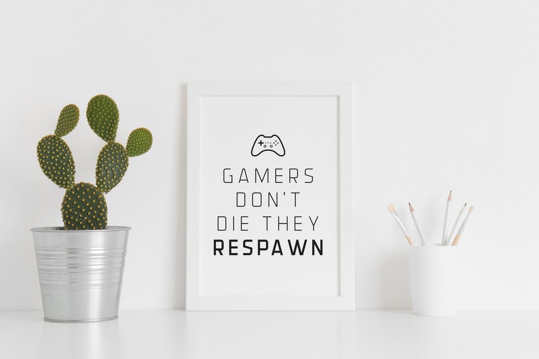 Printable Gamer Quote, Wall Art, Game Room, Office Decor, Digital ...