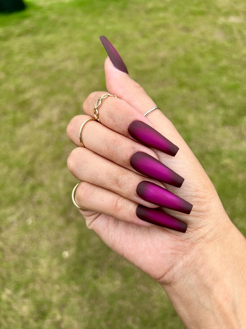 Tinted Cat Eye Polish Wine Glossy Matte Handmade - Etsy