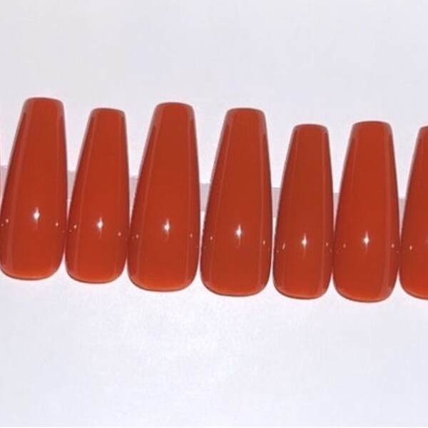 Rust Orange Nail - Etsy