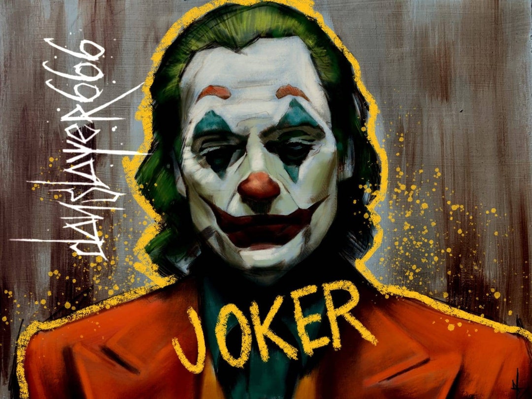 The Joker Movie, Yellow Variation. A3 Print, Poster. DC Comics. Joaquin ...