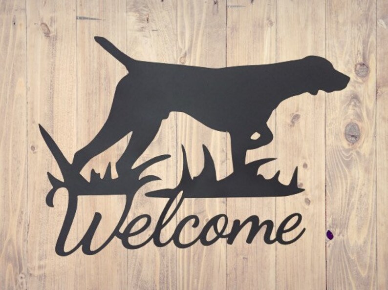 German Shorthair Pointer Welcome Sign - Etsy