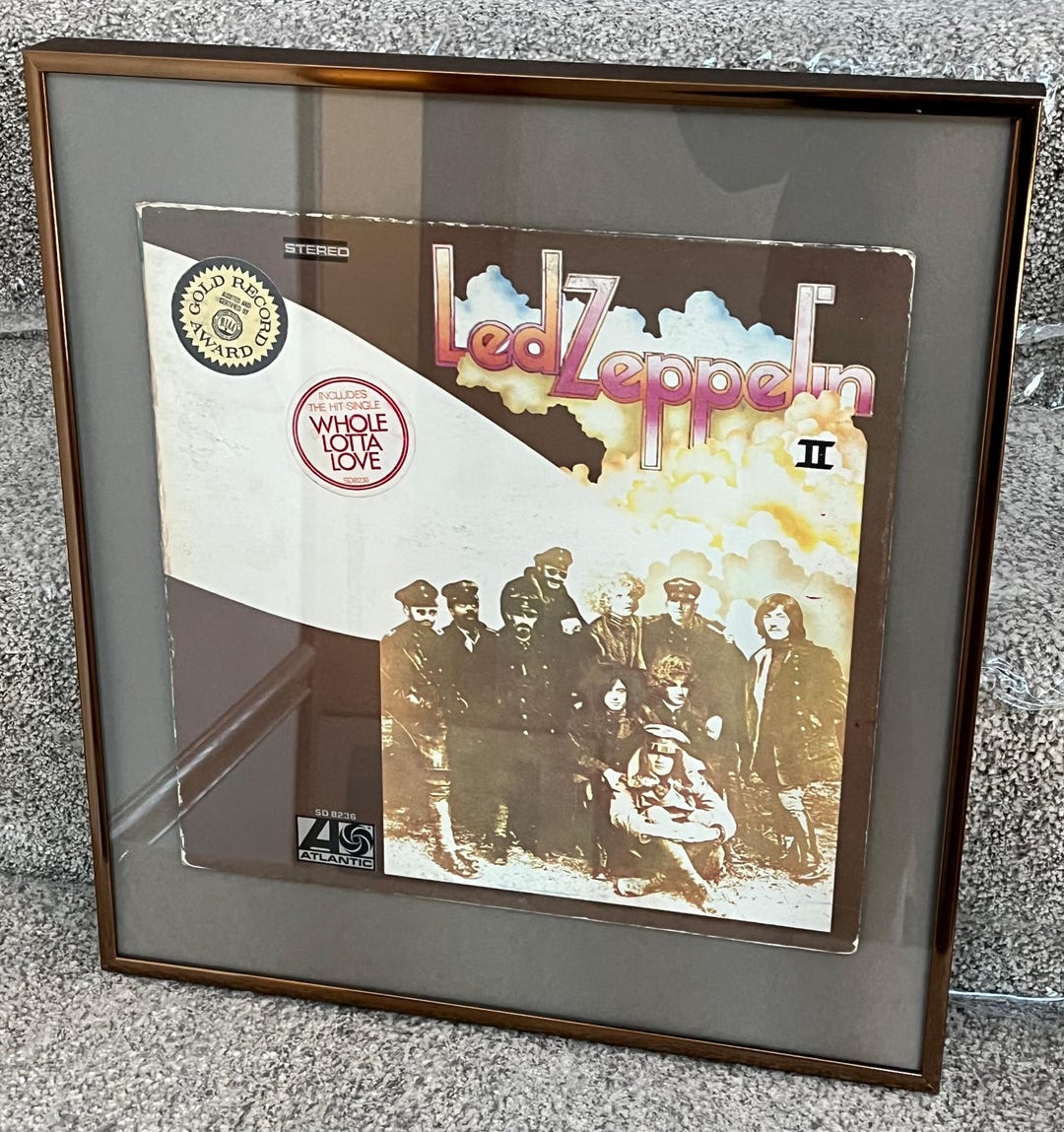 Led Zeppelin II by Led Zeppelin Vinyl Album in a Glass Frame - Etsy