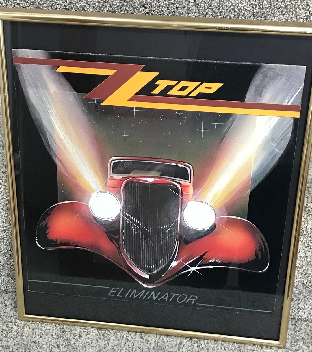 Eliminator by ZZ Top Vinyl Album in a Glass Frame - Etsy