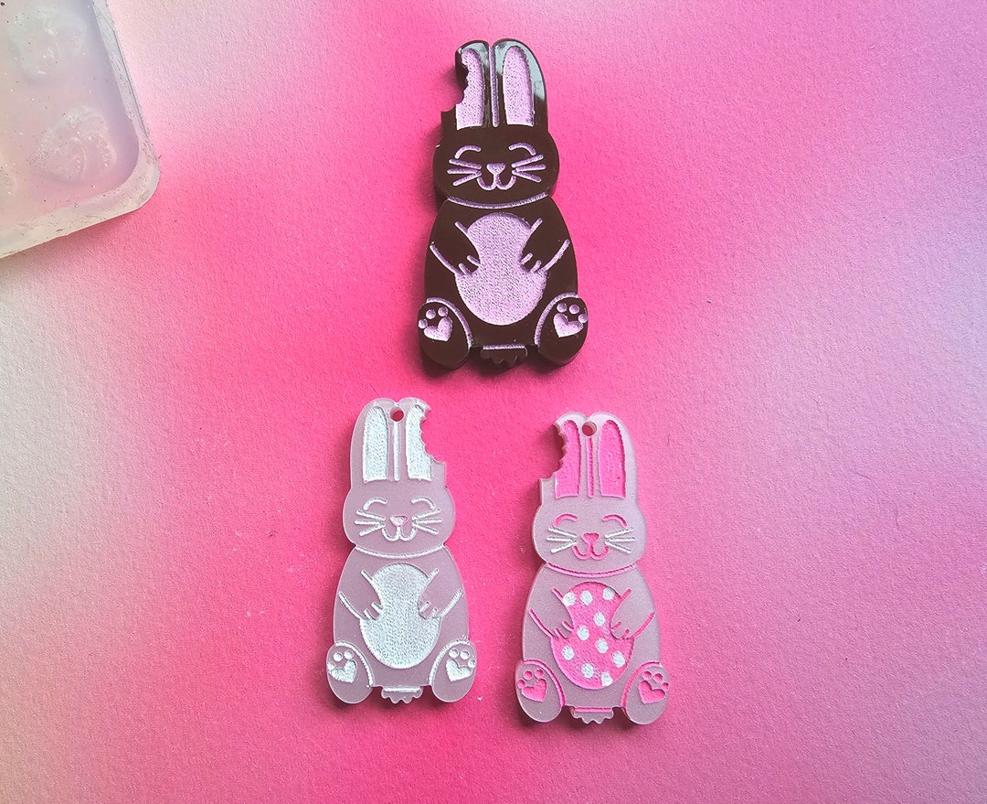 Bitten Ear Chocolate Easter Bunny Earring Jewellery Moulds - Etsy