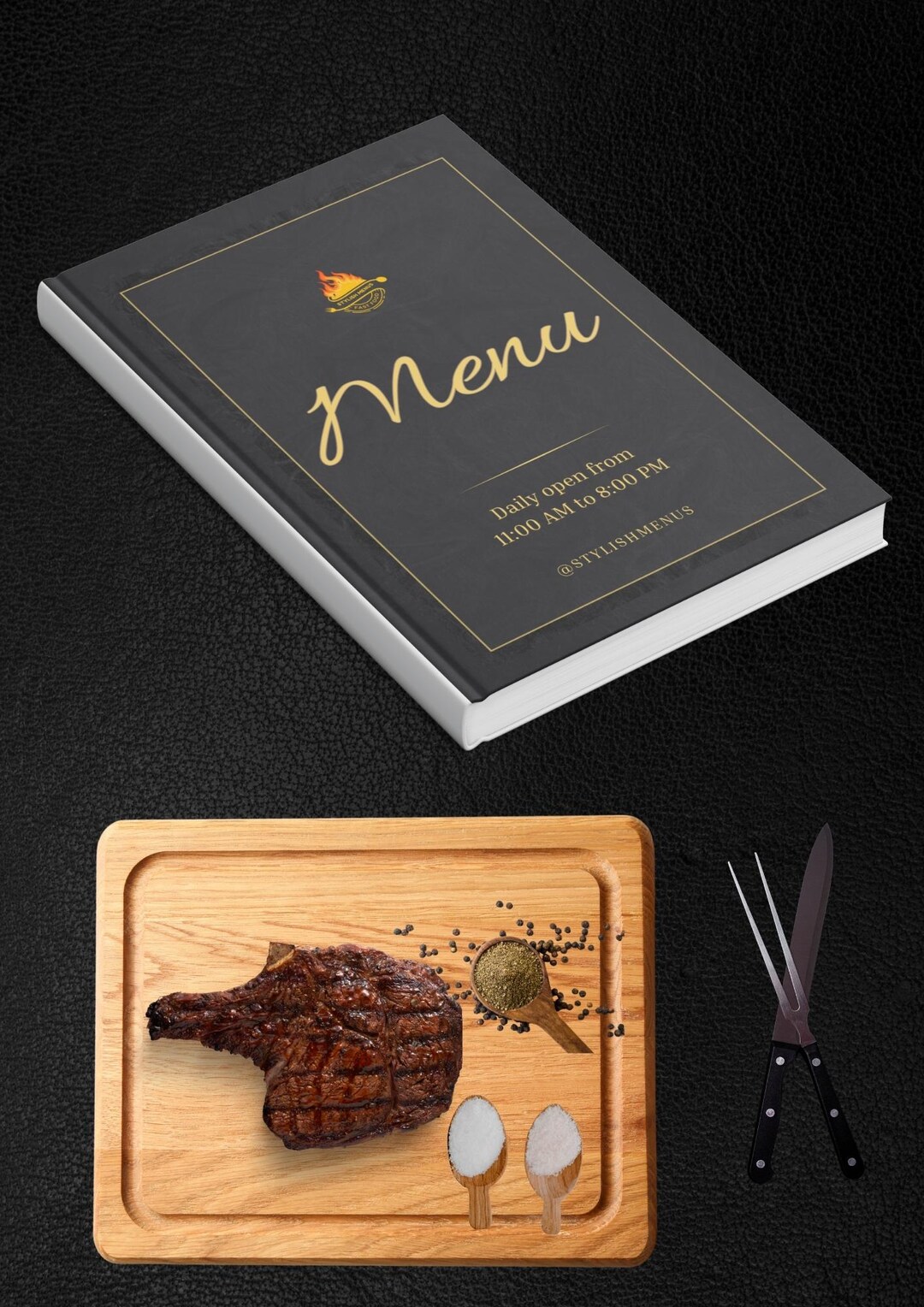 Modern Italian Menu Template | A4 US Letter | Editable Pasta Menu on ...