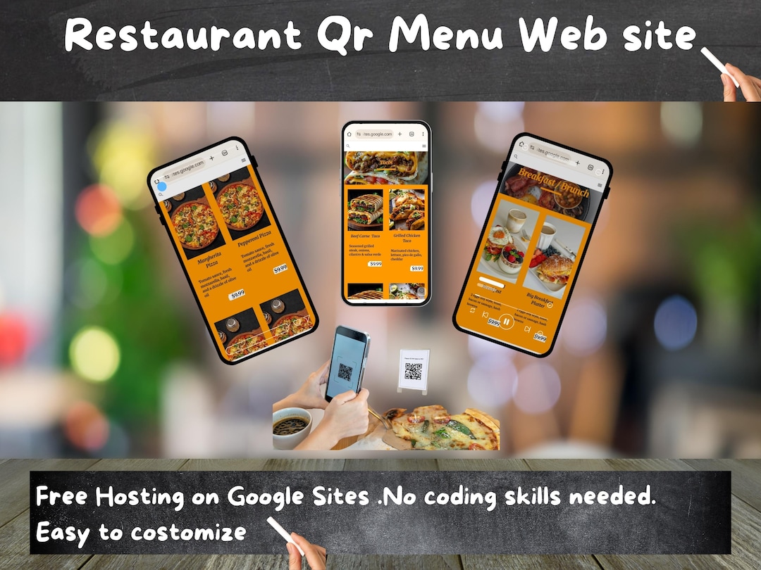 Customizable QR Code Restaurant Menu Website Template | Mobile-friendly ...